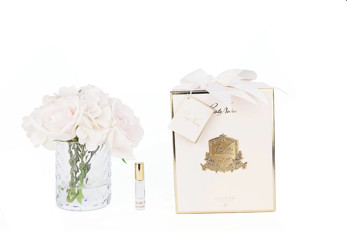 Cote Noire - Herringbone Flower - Roses & Hydrangeas - Clear - HCF11 ...