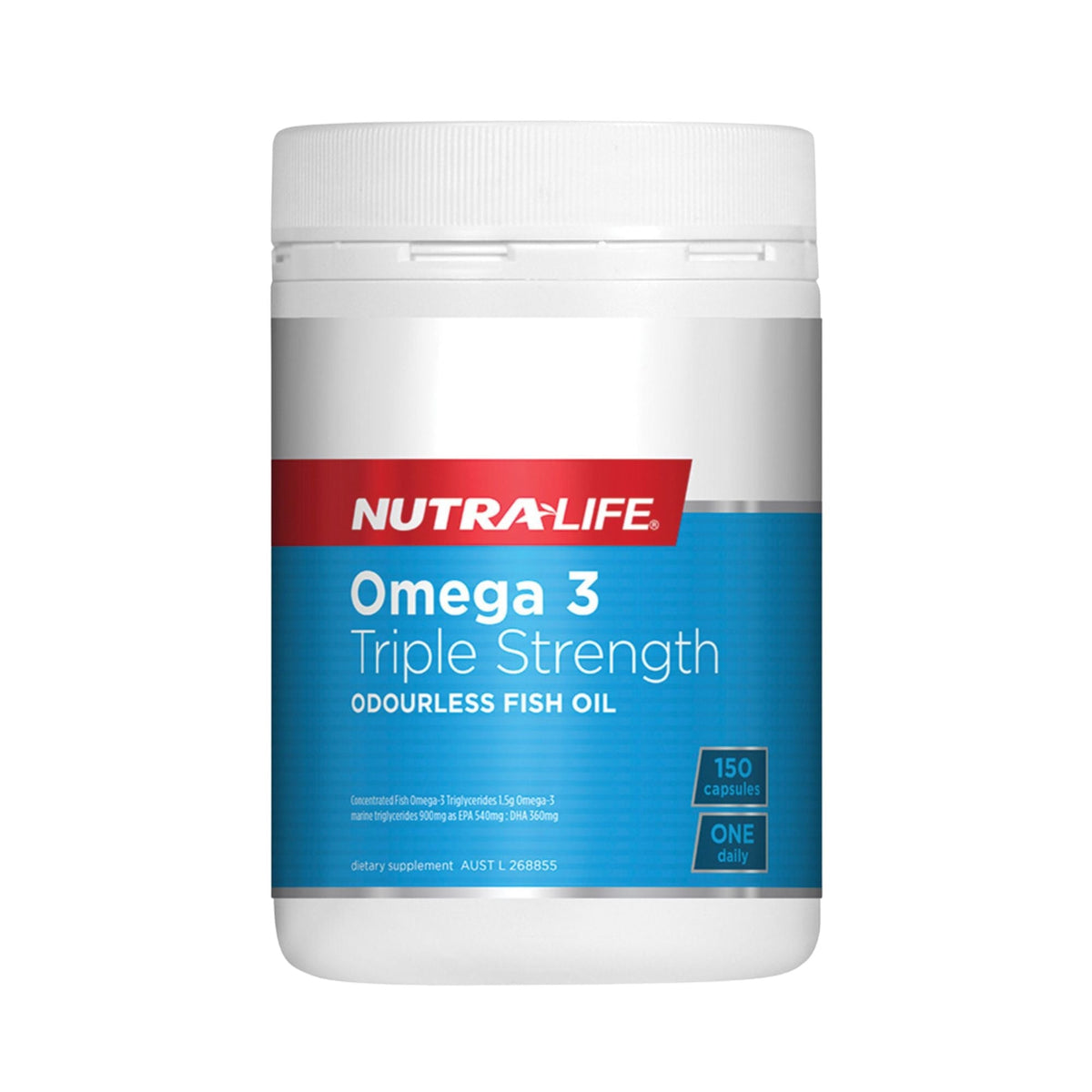 Nutra-Life Triple Strength Omega 3 Odourless Fish Oil 150 Capsules ...